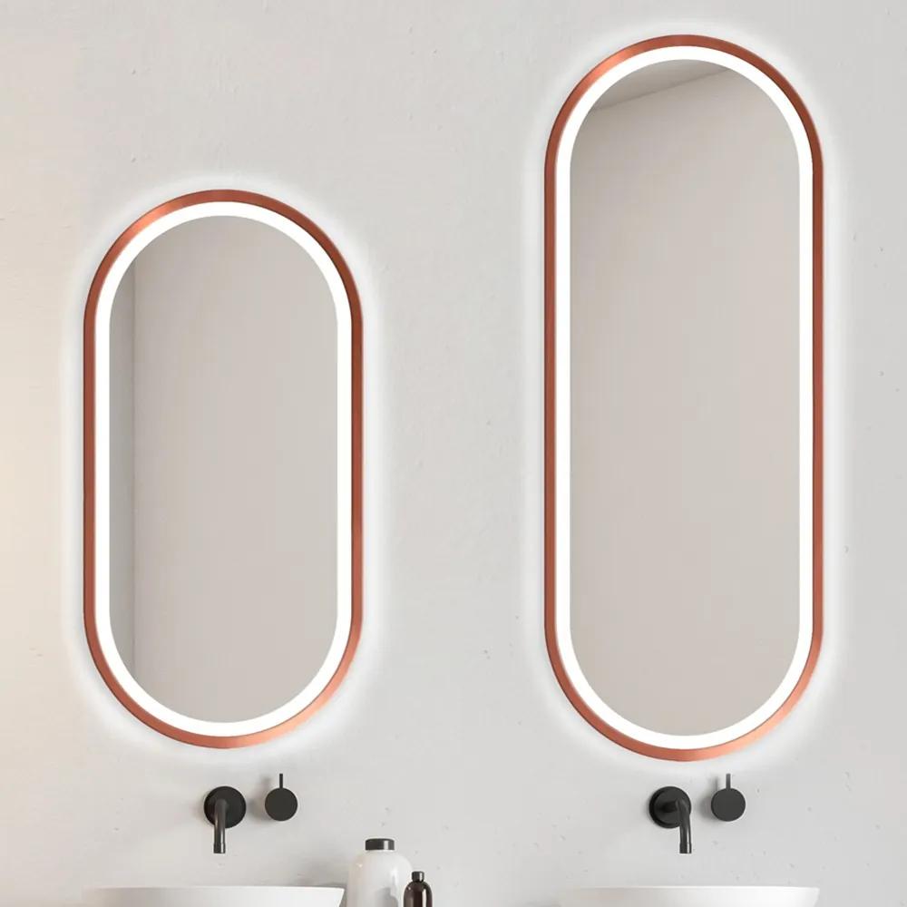 Zrcadlo Zeta Copper LED Rozměr: 60 x 150 cm