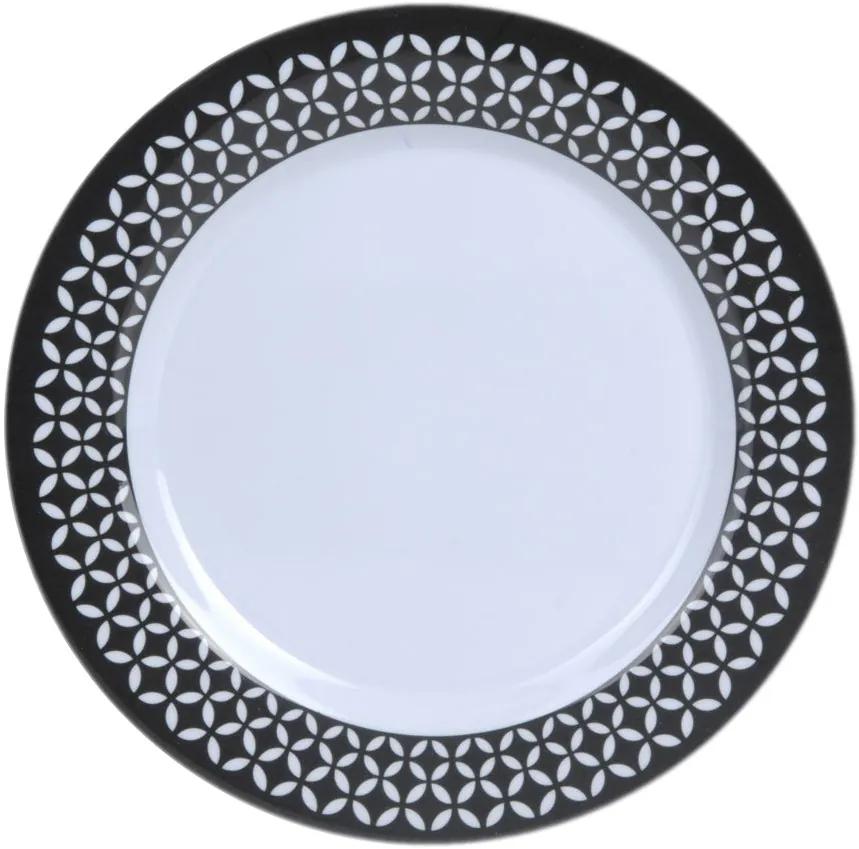Retro talíř velký - Černobílý vzor (2)