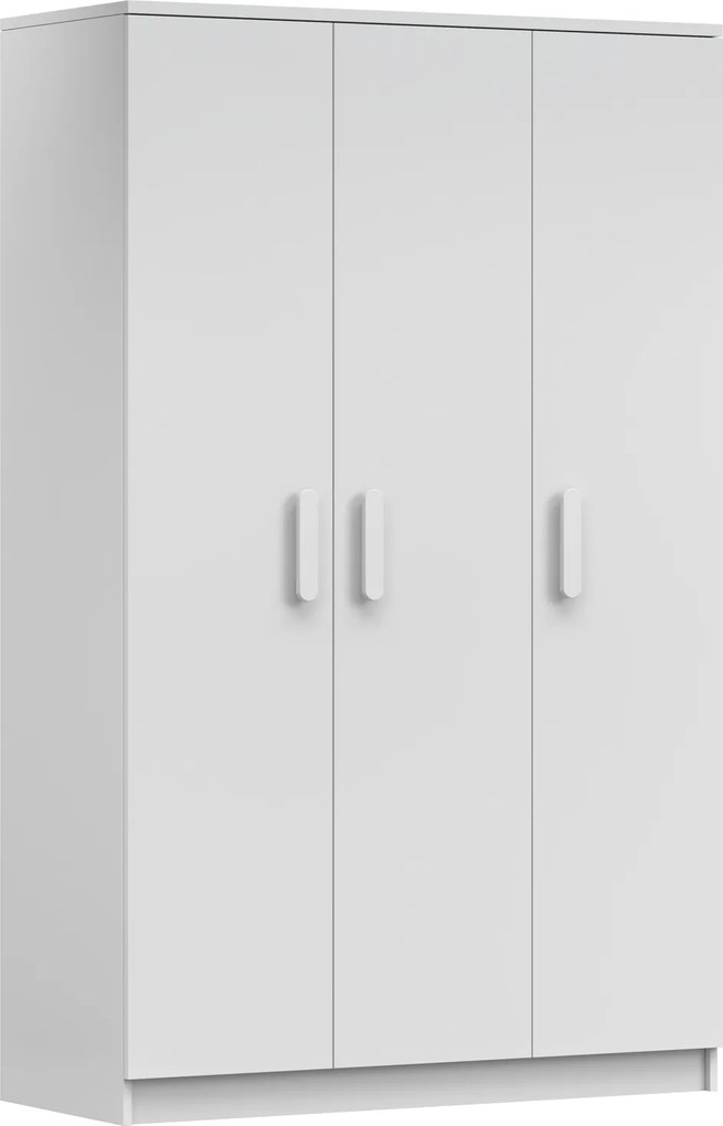 IDZ Šatní skříň SMYK I 3D 19, 120 cm Bílá / Barevné úchytky Barva: Růžová