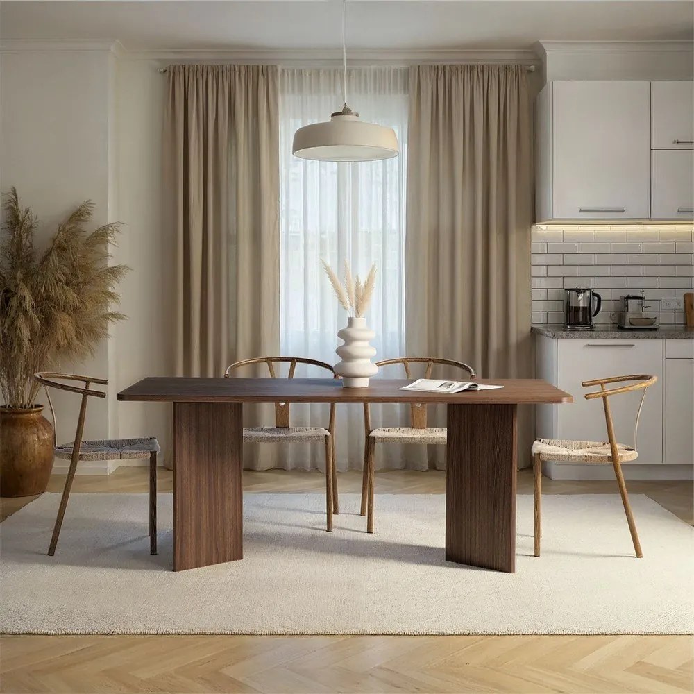 Jídelní stůl v dekoru ořechu 90x180 cm Linza – Kalune Design