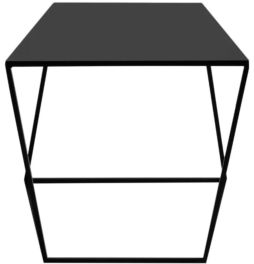 OnaDnes -20% Nordic Design Černý kovový konferenční stolek Nara 50x50 cm