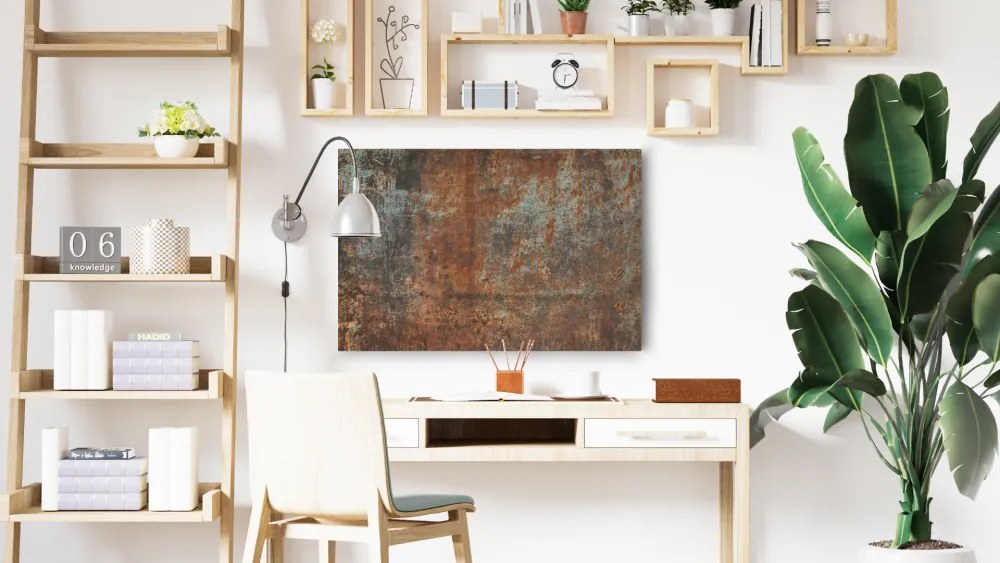 ALLboards magnetický obraz na stěnu bez rámu 40 x 60 cm - fotoobraz rezavý plech