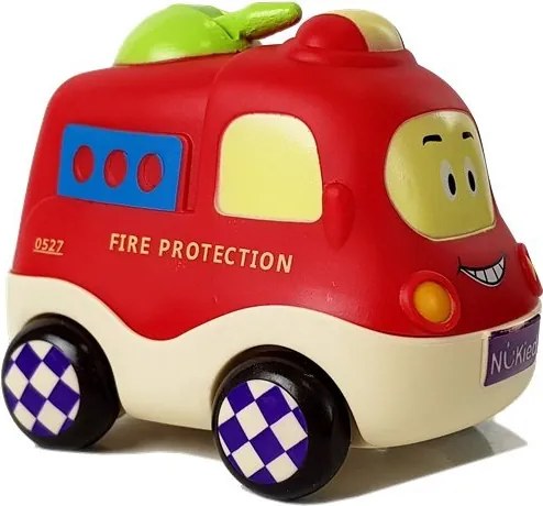 LEAN Toys Sada autíček, policie a sanitka, pro miminka s pohonem, 4 ks
