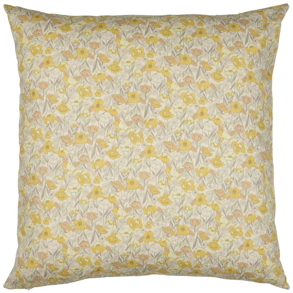 IB LAURSEN Povlak na polštář Light Flowers 60 x 60 cm, fialová barva, žlutá barva, textil