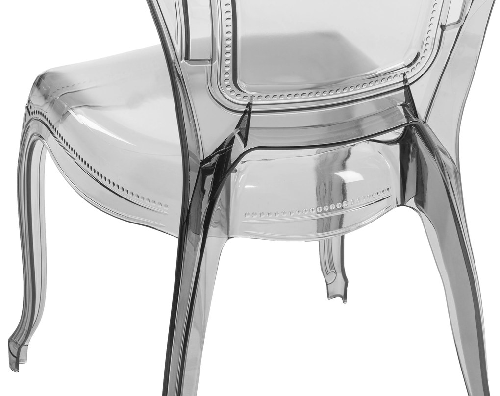 Černá průhledná plastová židle VERMONT Beliani
