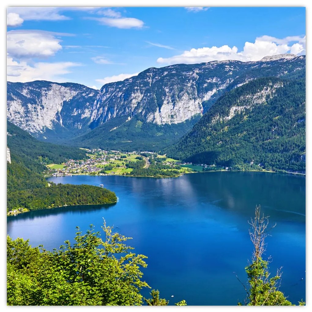 Obraz - Halštatské jezero, Hallstatt, Rakousko (30x30 cm)