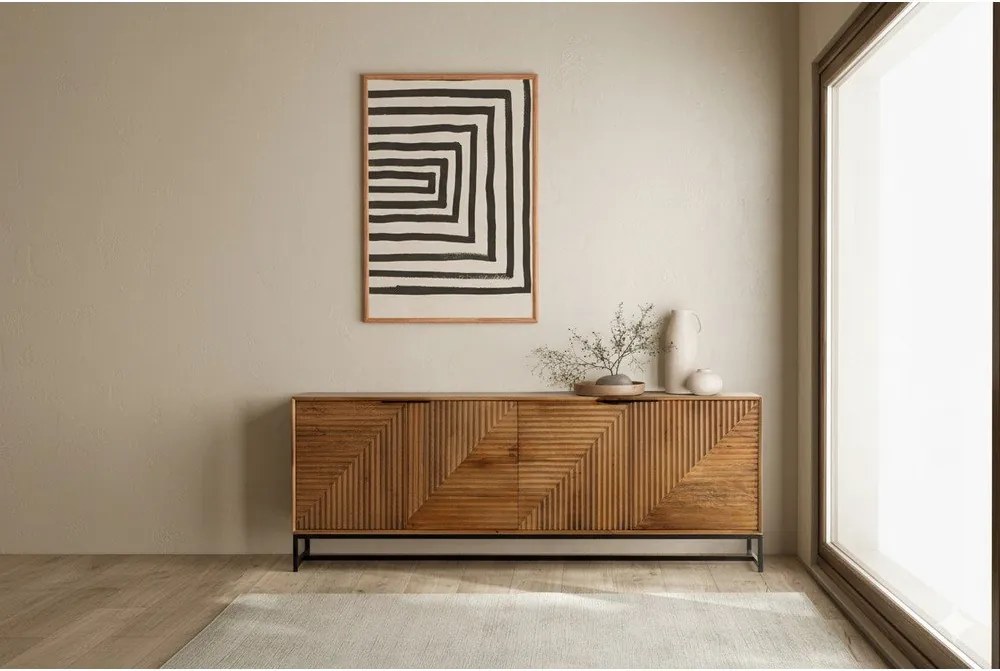 Komoda z mangového dřeva v přírodní barvě 210x80x40 cm Nereida – MOME