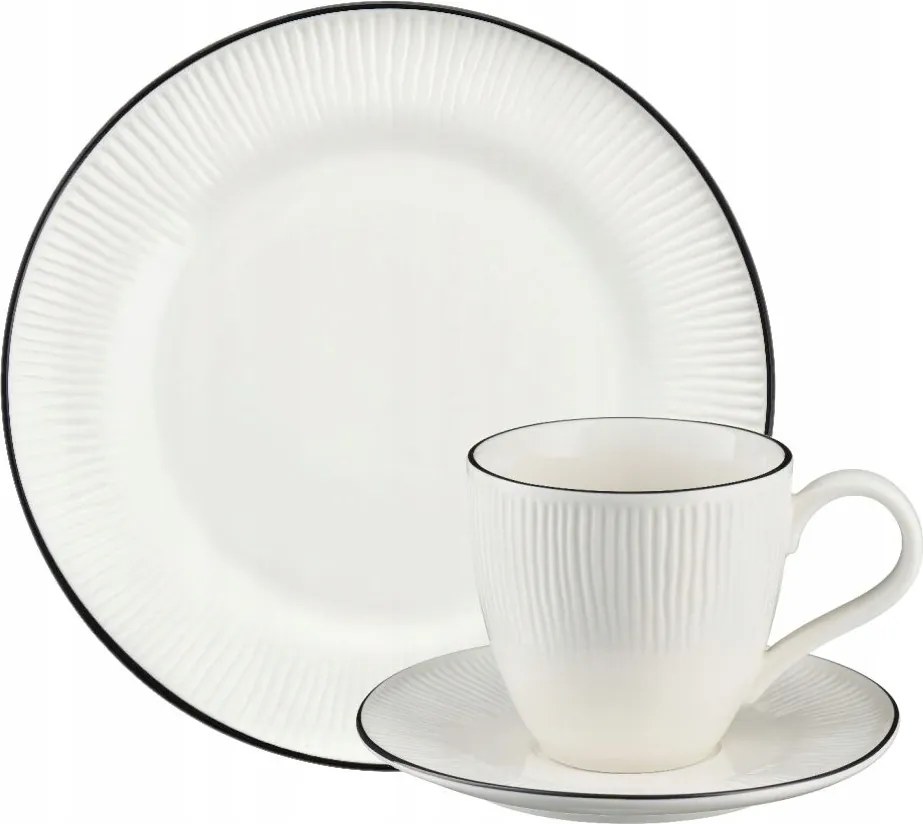 Villa Italia Kávový set pro 6 osob porcelánový Bonita Black