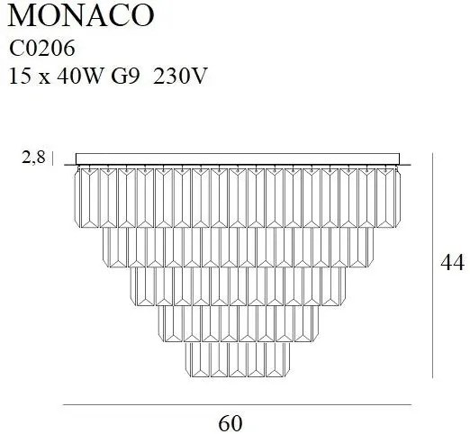 Maxlight Stropní svítidlo Maxlight C0206 MONACO Ø 60 cm