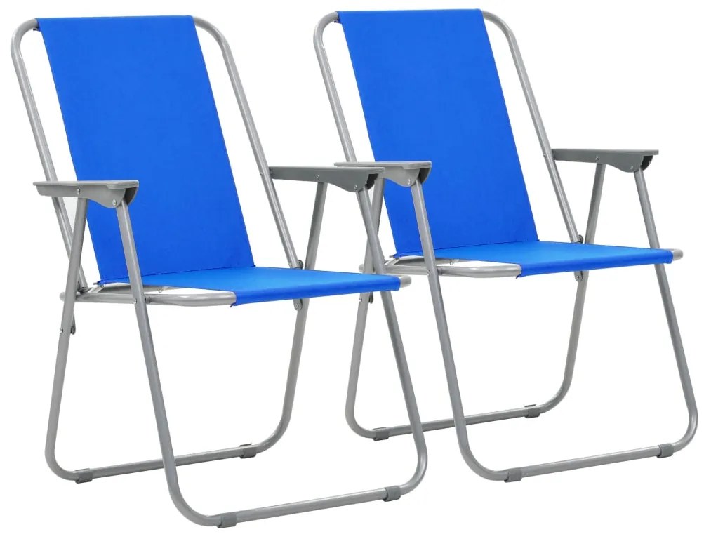 44383 vidaXL Skládací kempingové židle 2 ks 52 x 59 x 80 cm modré