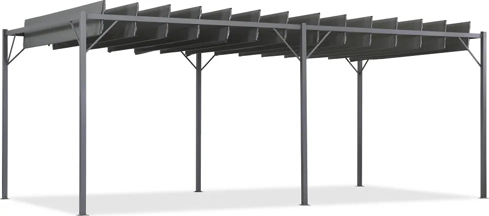 Antracitová terasová pergola Malaga 3x6 m Garden Point