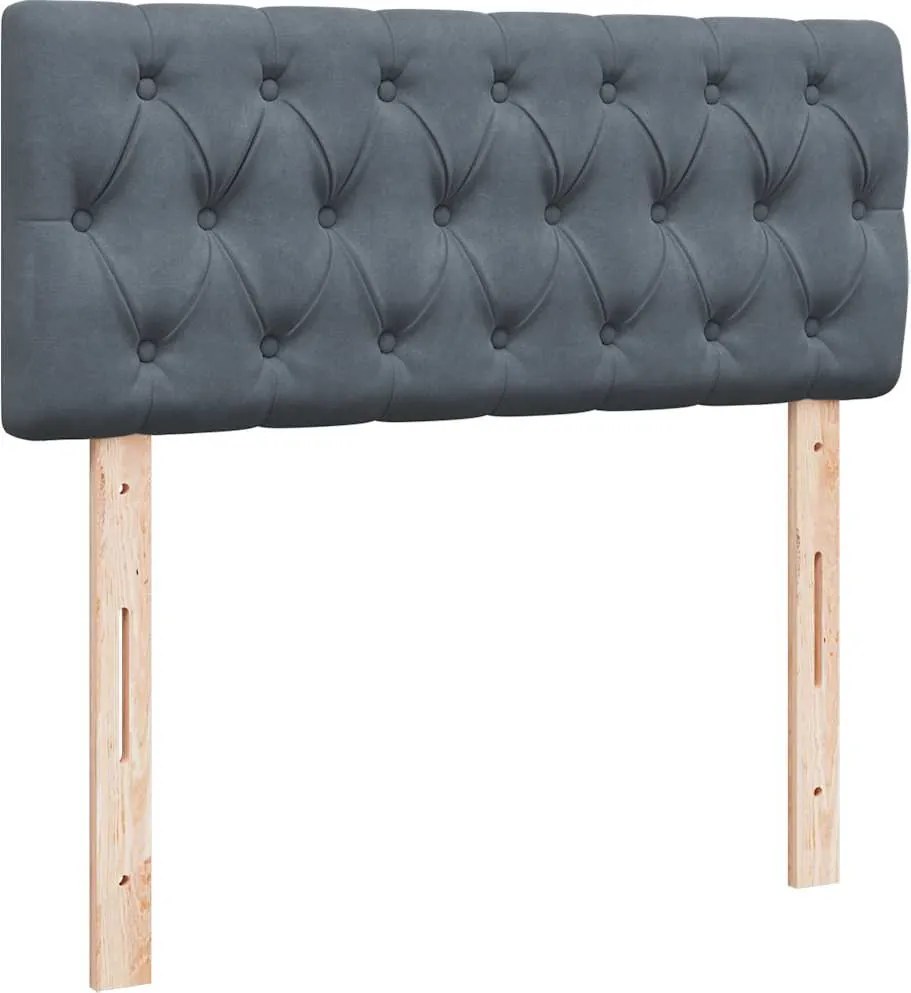 Box spring postel s matrací tmavě šedá 120 x 200 cm samet 3287717