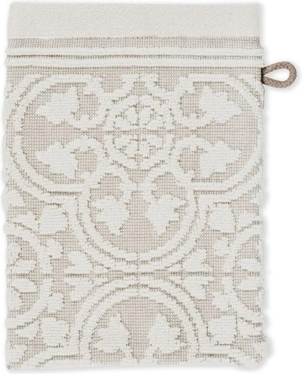 Pip Studio ručníky z bavlněného froté Tile de Pip, khaki (Luxusní ručníky z bavlněného froté v designu Tile de Pip barvě khaki)