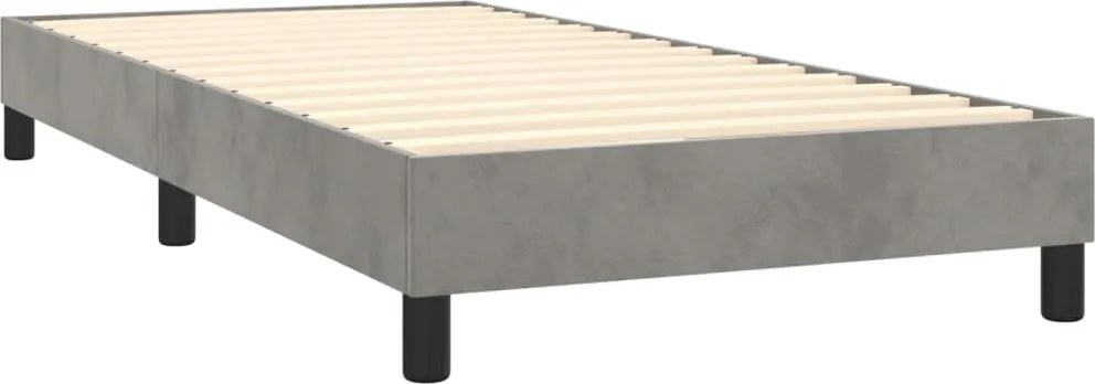 Box spring postel s matrací světle šedá 80 x 200 cm samet 3141449