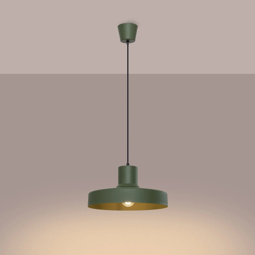 Sollux Lighting Závěsné svítidlo BILO olivově zelené
