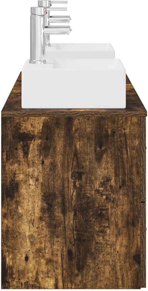 Sada koupelnových skříněk 3 ks Kouřový dub 49,5 x 41 x 62,5 cm 3405839