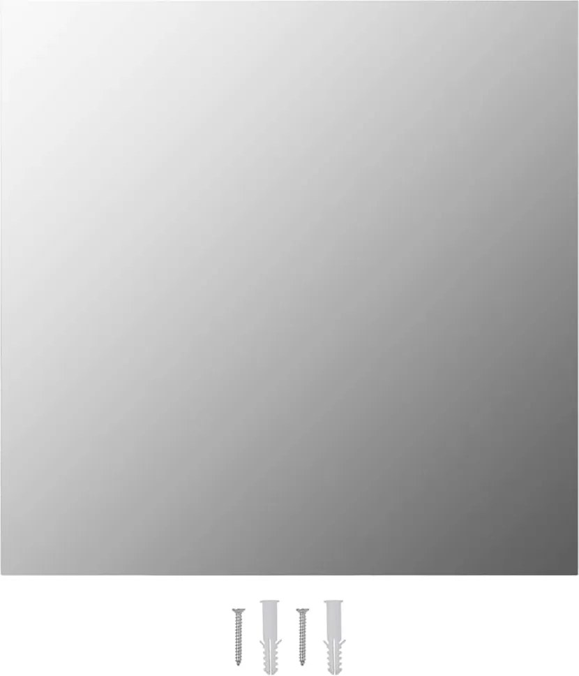 Nástěnné zrcadlo s LED osvětlením čtvercové sklo 3078638