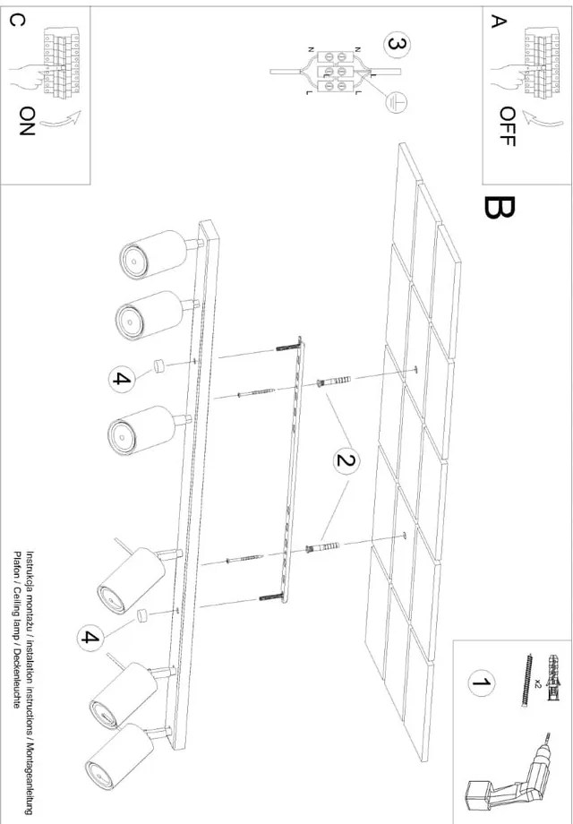 Bodové svítidlo v cihlové barvě 6x117 cm Etna – Sollux