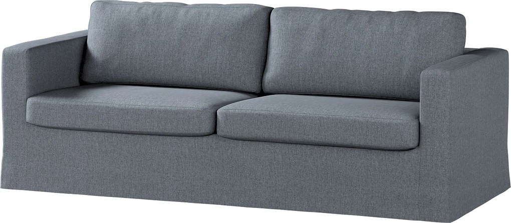 Potah na pohovku IKEA Karlstad 3-místná, nerozkládací, dlouhý barva šedá látka pletený vzor