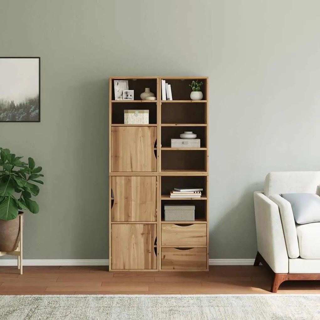Boční skříňky 4 ks "ODDA" 40x24x79 cm Borovicový masiv 3365352
