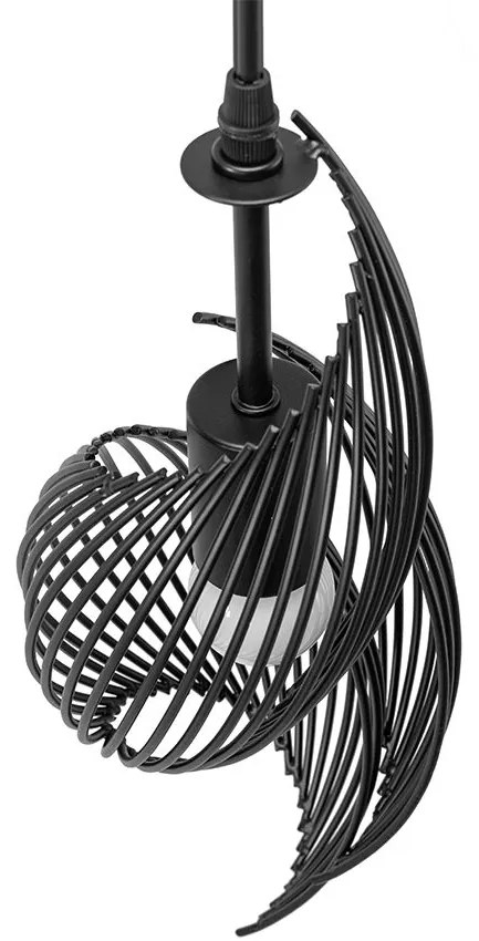 Toolight - Stropní svítidlo 1xE27 60W APP977-1CP, černá, OSW-06989