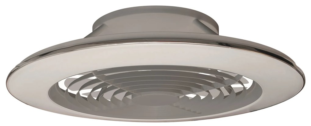 Mantra Alisio XL, stropní svítidlo s ventilátorem a dálkovým ovladačem, LED 95W 2700K-5000K, stříbrná, průměr 73,5cm