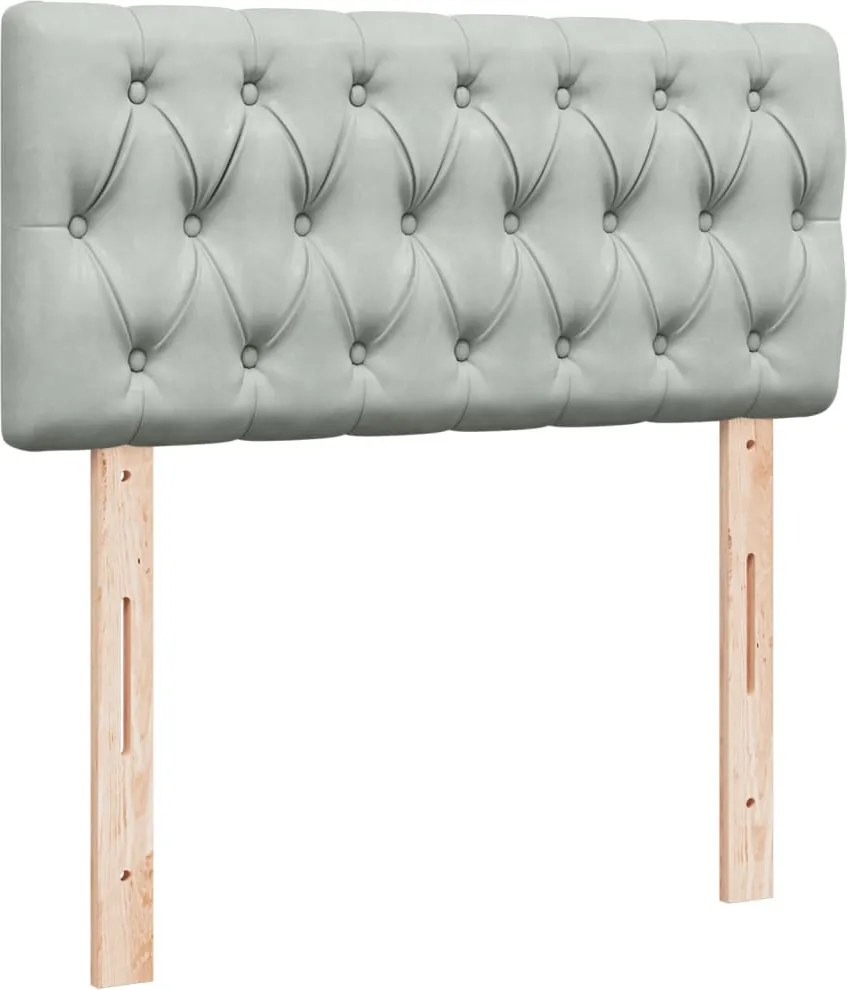 Box spring postel s matrací světle šedá 80 x 200 cm samet 3286168