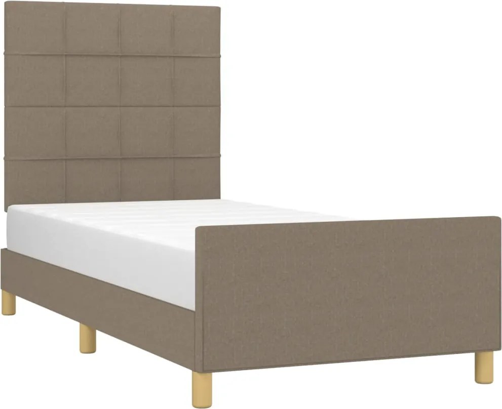 Rám postele bez matrací taupe 80x200 cm textil 3125013