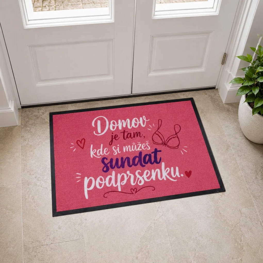 Mercury Flooring, Rohožka Podprsenka 40x60 cm, 40x60, růžová