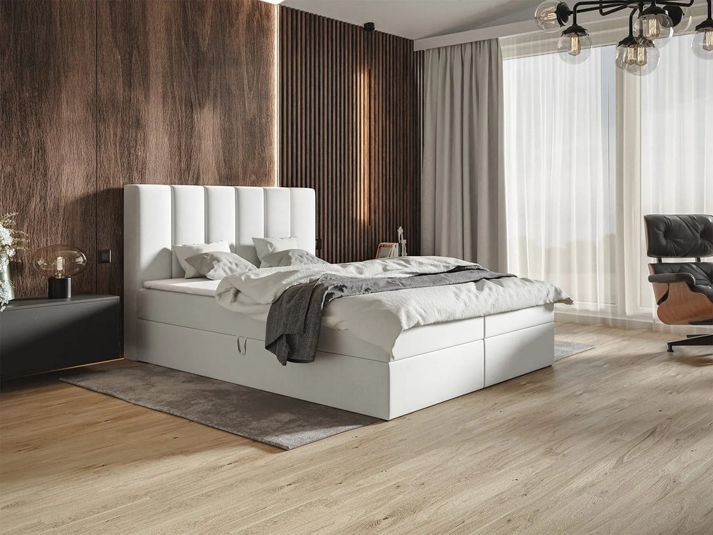 Čalouněná postel boxspring 160x200 úložný prostor