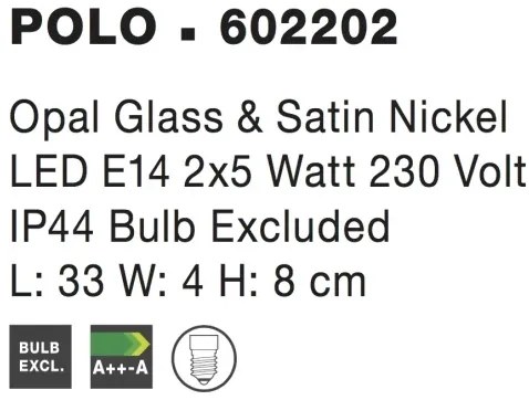 LED nástěnné svítidlo Polo 33