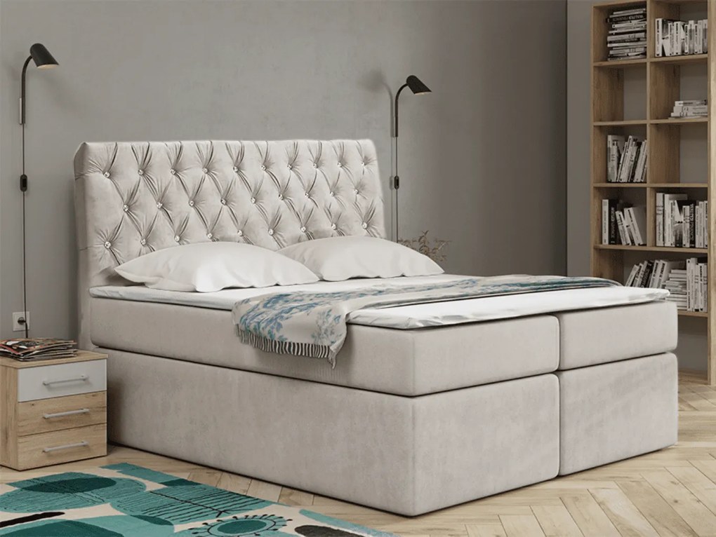 Boxspring 180x200 cm Ornela Barva: Šedá - Trinity 15