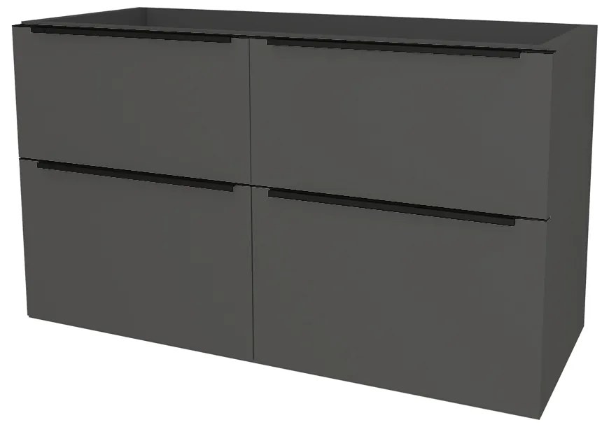 Mereo Mereo, Mailo, koupelnová skříňka 121 cm, černé madlo, Multidecor, CN593SBSEDD