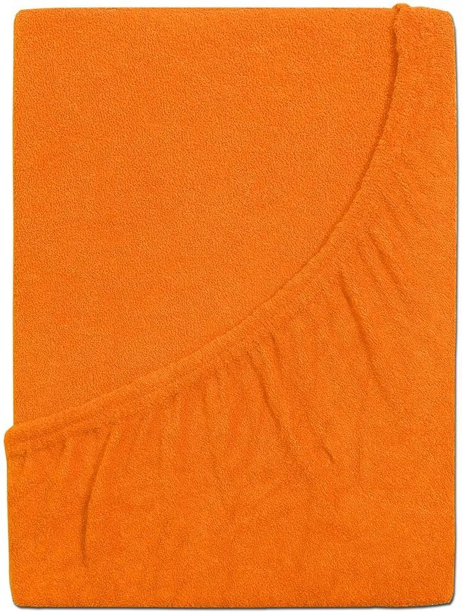 B.E.S. - Petrovice, s.r.o. Prostěradlo FROTÉ dětské - Sytá oranžová 60 x 120