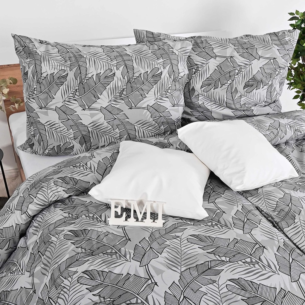 Povlečení bavlněné Zaos šedé: Standardní set jednolůžko obsahuje 1x 200x140 + 1x 90x70