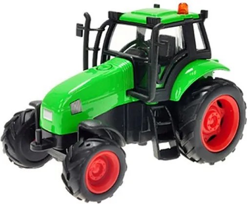 Farming traktor kov 11 cm na setrvačník na baterie se světlem a zvukem v krabičce