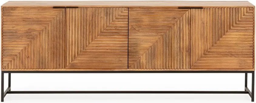 Komoda z mangového dřeva v přírodní barvě 210x80x40 cm Nereida – MOME