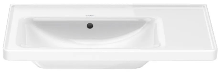 Duravit D-Neo - Umyvadlo do nábytku asymetrické 800 x 480 mm, umyvadlo vlevo, bez plochy pro armaturu, bílá 2369800060