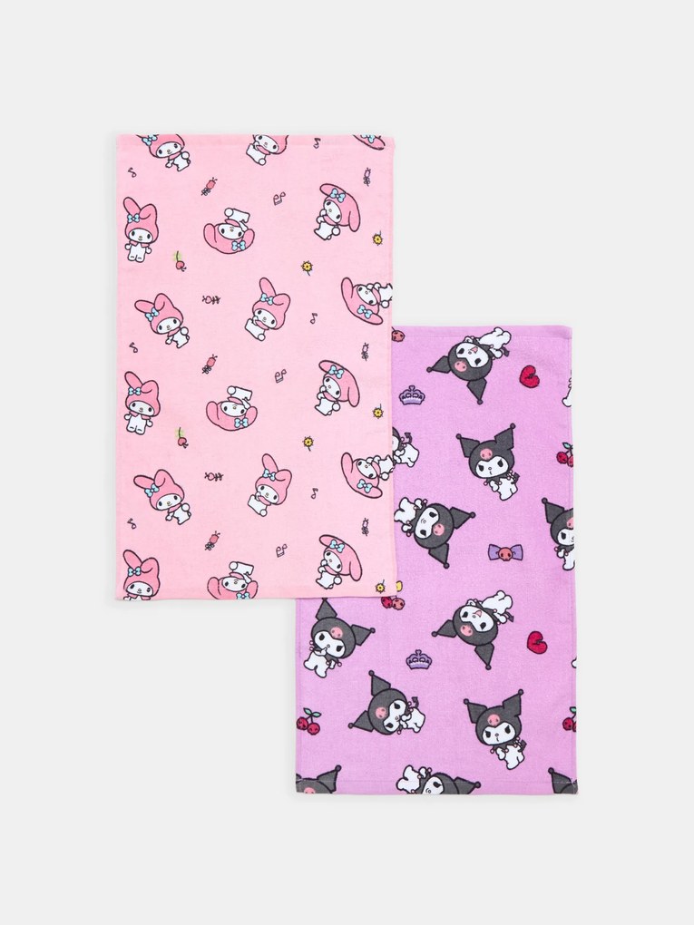 Sinsay - Ručníky Hello Kitty 2 kusy - fialová