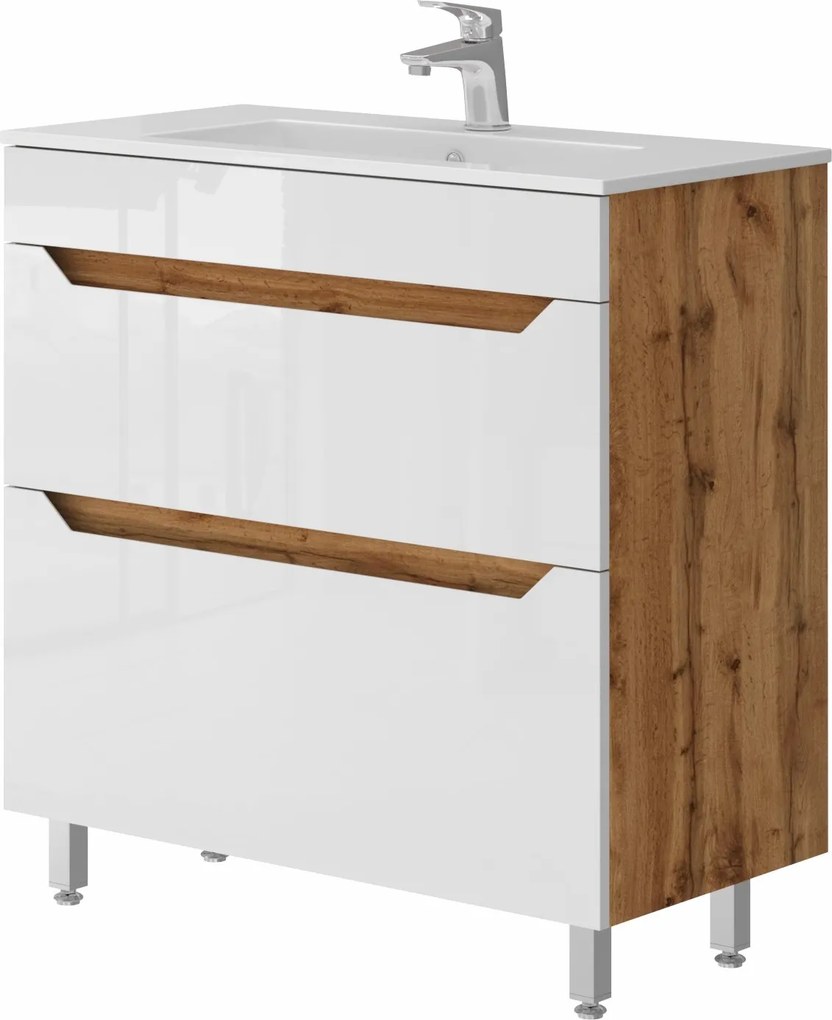 Lavedo Neo Wotan Oak 80 koupelnová skříňka s umyvadlem