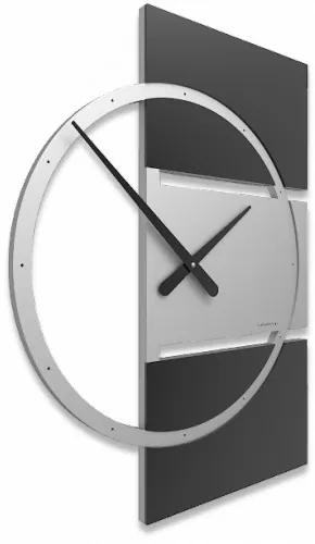 Designové hodiny 10-123 CalleaDesign Adam 45 x 60cm (více barevných variant) Barva grafitová (tmavě šedá)-3 - RAL9007 Dýha tmavý dub - 83