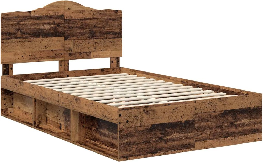 Rám postele Staré dřevo 120 x 200 cm Masivní borové dřevo 3413333