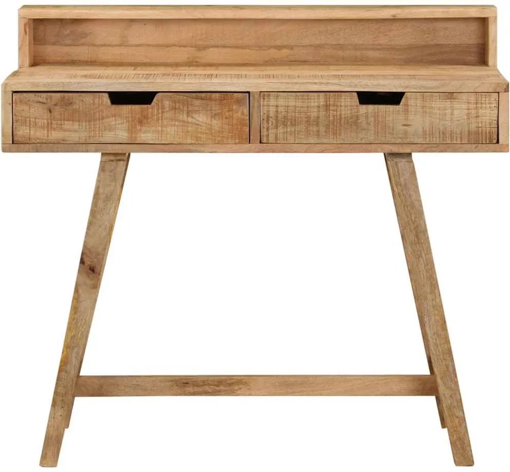Psací stůl 100 x 45 x 90 cm masivní hrubé mangovníkové dřevo 328269