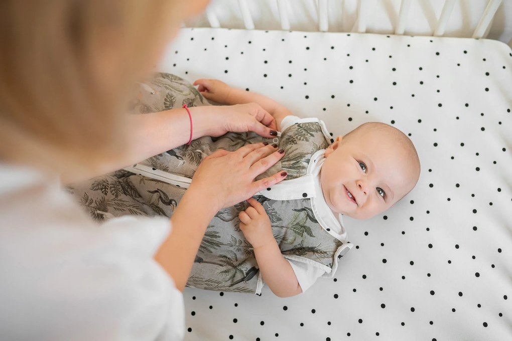 Sleepee Rostoucí spací pytel BOHO, ZELENÝ z bavlny