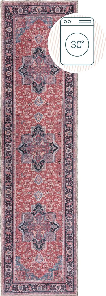Flair Rugs, Běhoun Hebden Windsor Red, 60x230, červená, ložnice