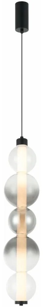 Lamkur LED Lustr na lanku LUMMI LED/19W/230V černá/kouřová LM-1.278