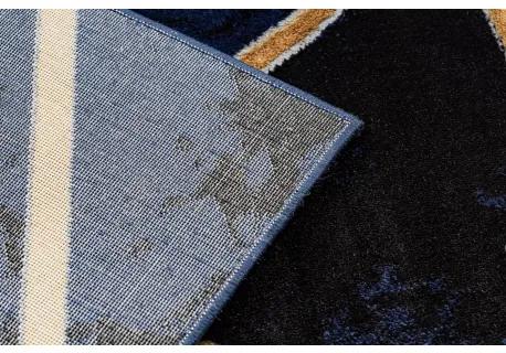 Dywany Luszczow Kusový koberec EMERALD EXCLUSIVE 1020 mramor, trojúhelníky tmavě modrý / zlato Rozměr koberce: 140 x 190 cm