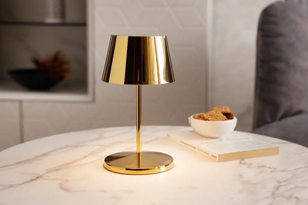 Villeroy&Boch Villeroy & Boch Bezdrátová stolní LED lampa Seoul RC, zlatá