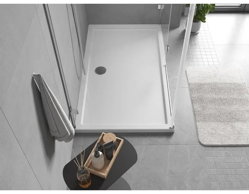 Mexen, Mexen Flow obdélníková sprchová vanička slim 75 x 140 cm, bílý lesk - 46R107514