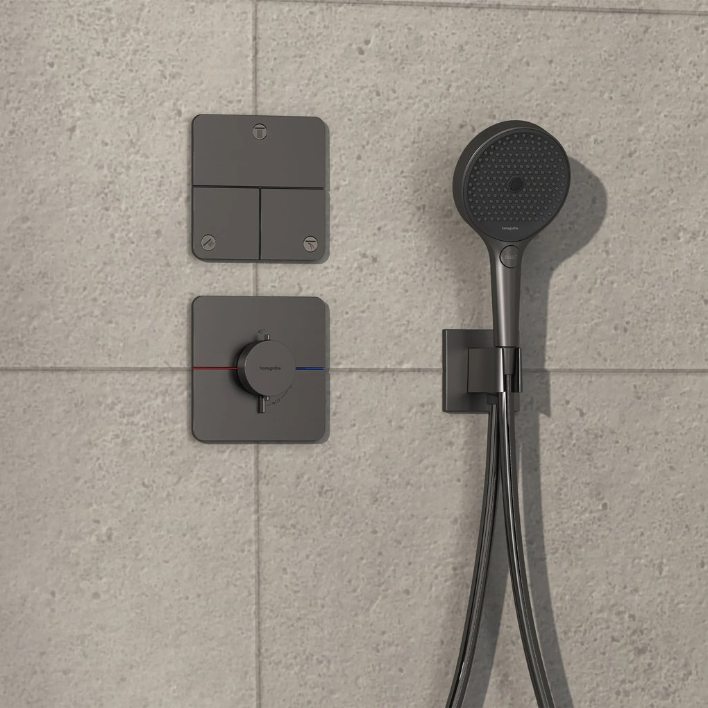 Hansgrohe ShowerSelect Comfort Q, termostat pod omítku, kartáčovaný černý chrom, HAN-15588340
